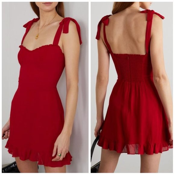 Reformation | Dresses | Reformation Red Christine Dress | Poshmark
